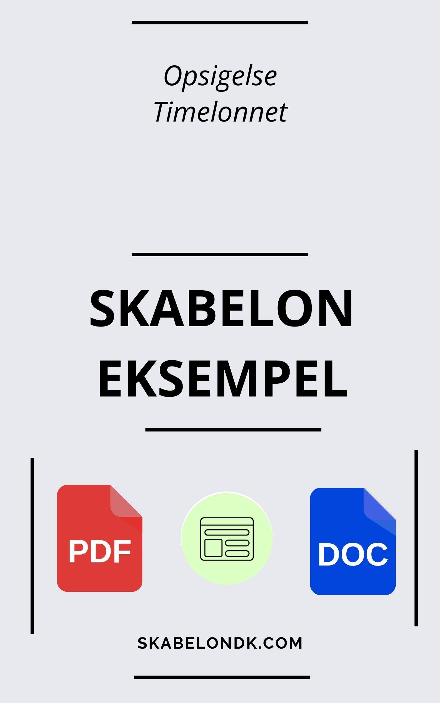 Opsigelse Timelønnet Skabelon - Eksempel